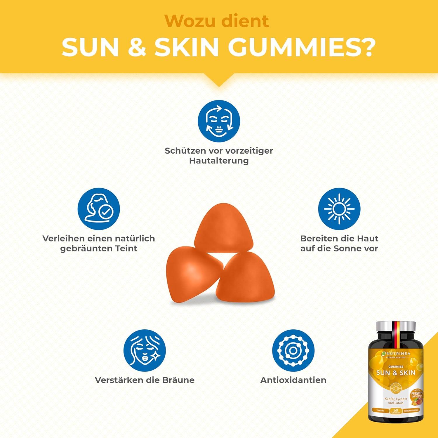 Sun & Skin Gummy Bears | Natural Tan & Skin Protection | Vegan Self ...