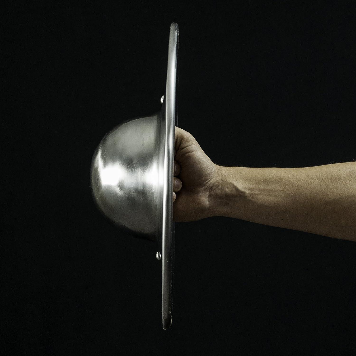 GDFB Large Dome Spiral Fluted Buckler with Handle 14 GA - Premium ...