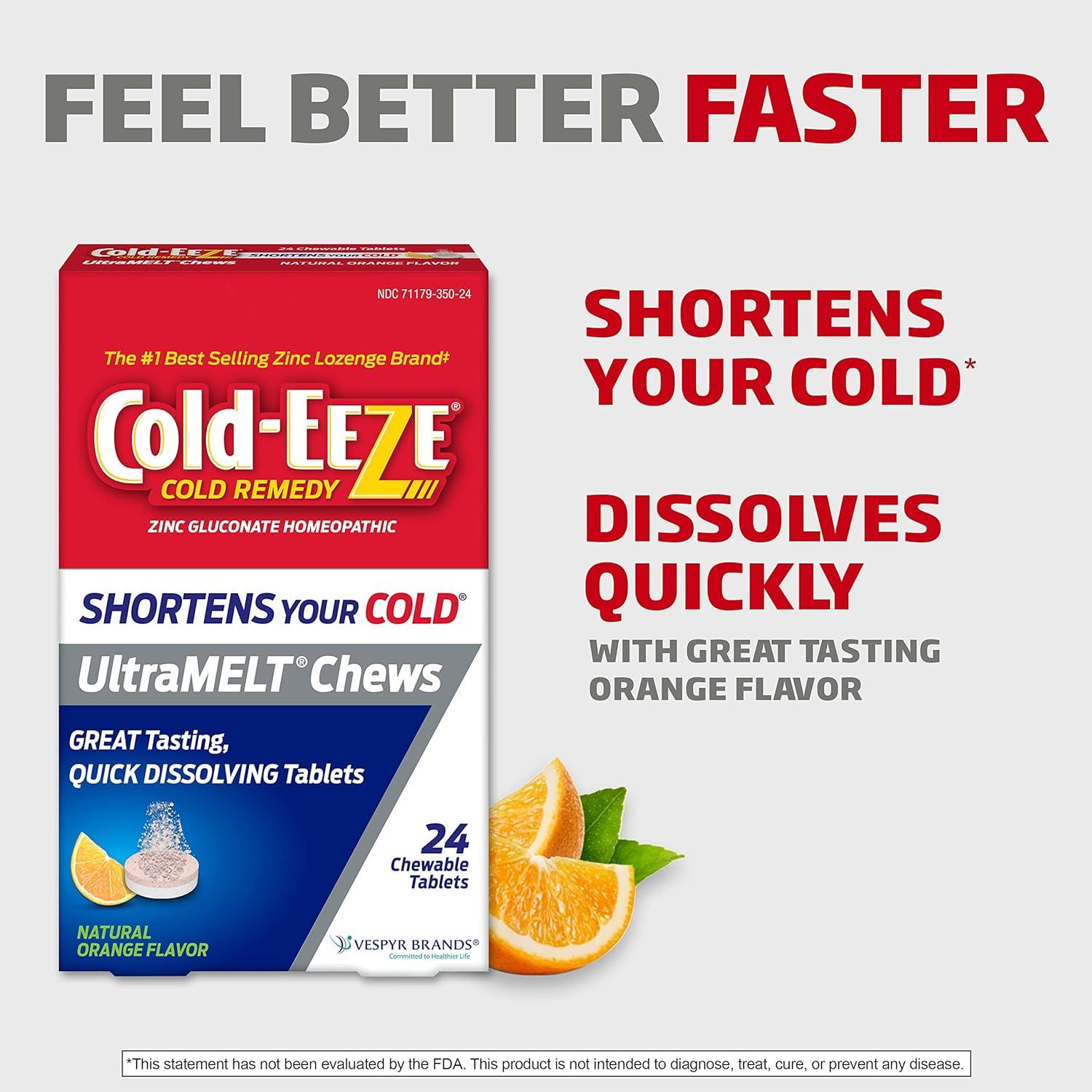 Cold-EEZE UltraMELT Chews 24 Count - Homeopathic Cold Relief Chewable ...