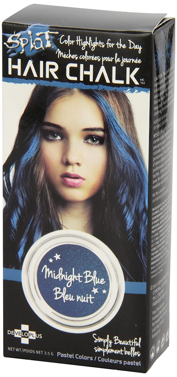 Splat Hair Chalk Midnight Blue - Instant Vibrant Color | Long-Lasting ...