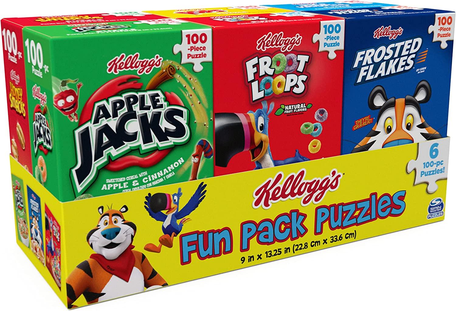 Kellogg's Fun Pack Puzzles: 6 Square Cereal Boxes Bundle - Gift Set of Froot Loops, Frosted ...