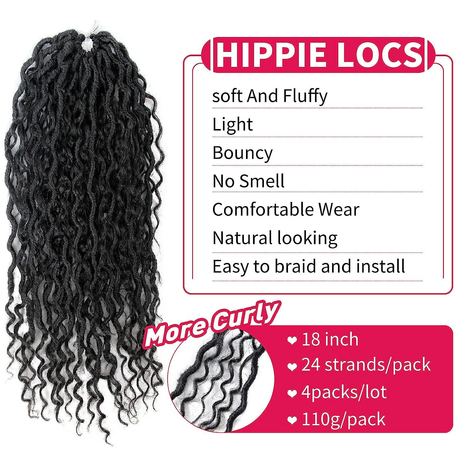 Goddess Locs Crochet Hair Extensions 18 Pre-looped River Fauxs Locs ...