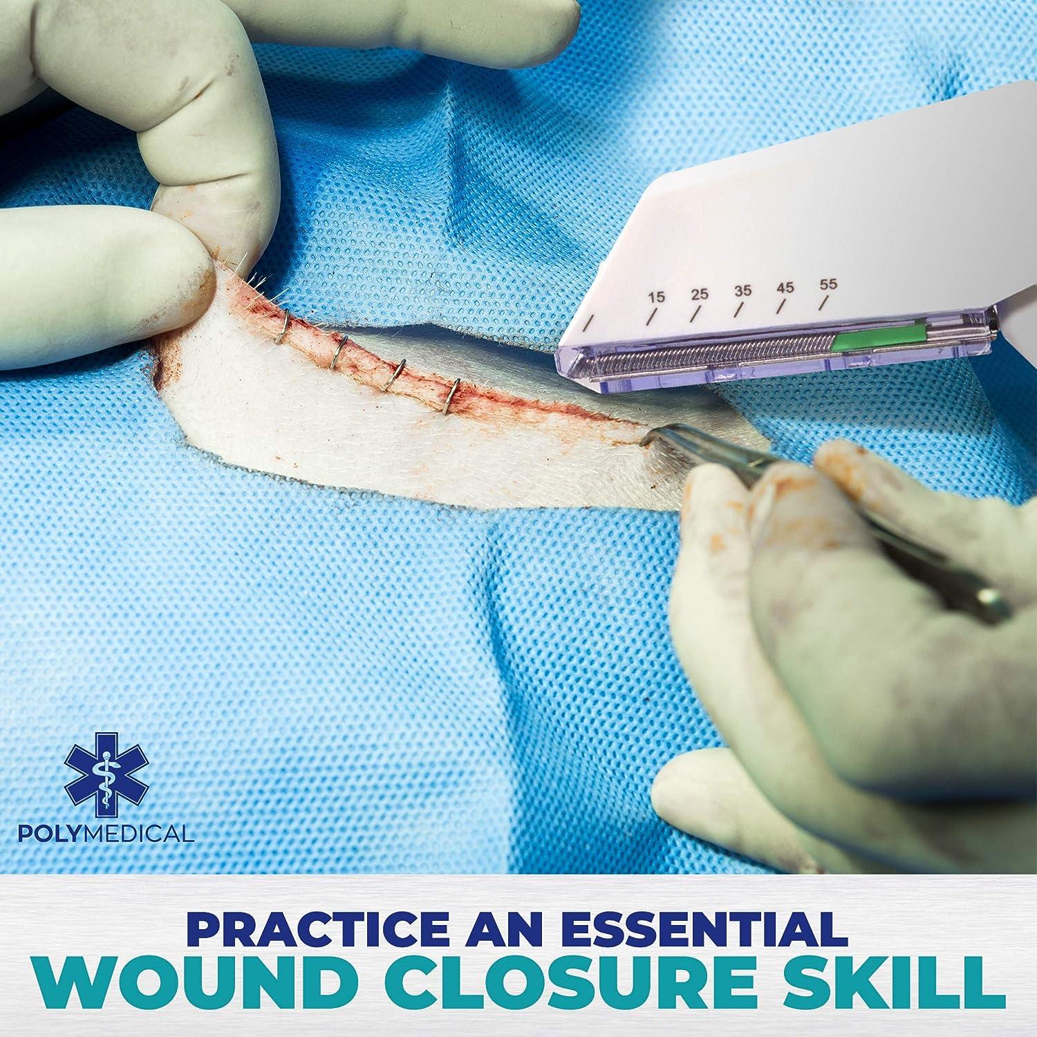 Disposable Skin Stapler Kit 4-Piece Set with 55 Wires, Remover Tool ...