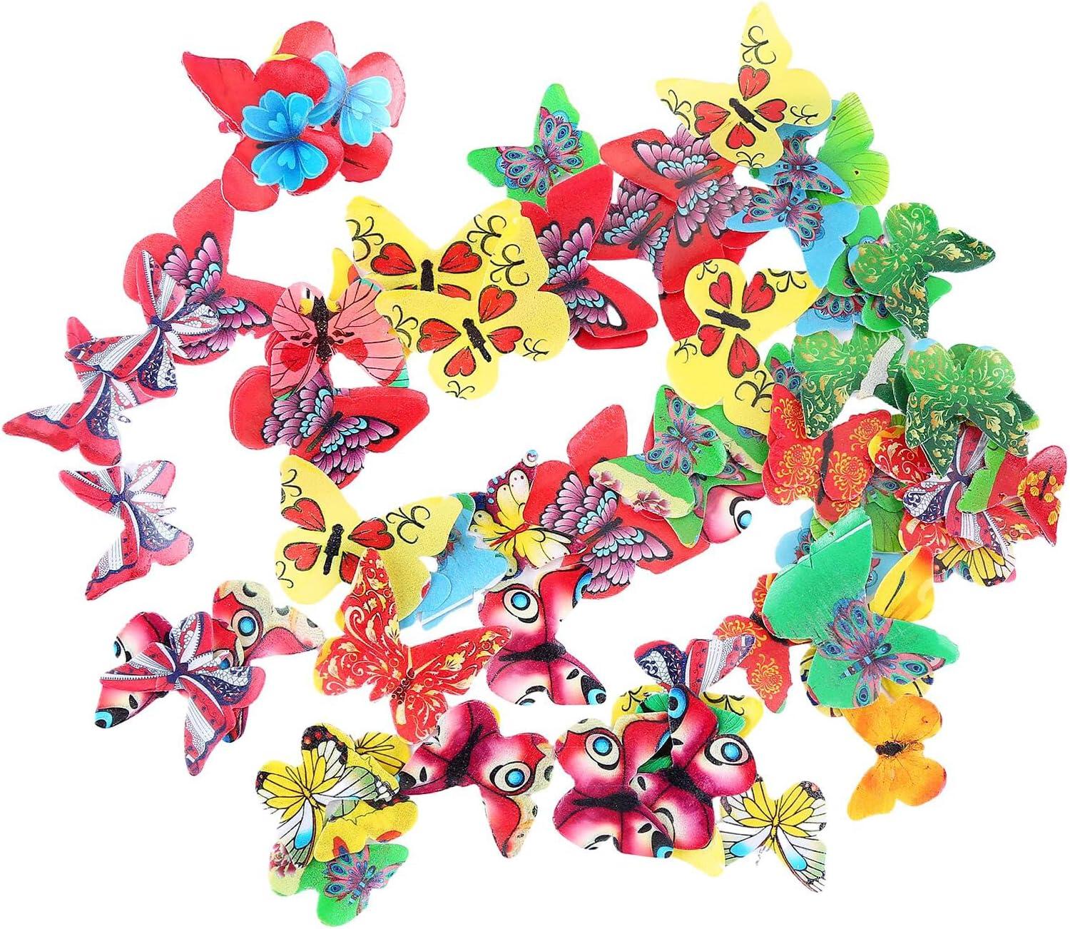 360 Pcs Cupcake Toppers Edible Wafer Paper Butterflies Printed Wafer