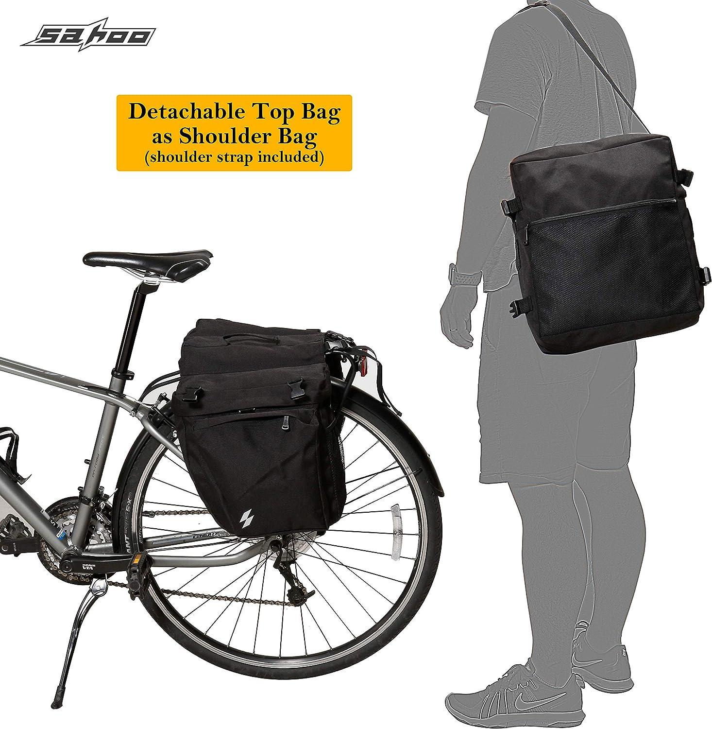 Sahoo 3-in-1 Bike Rack Pannier Bag | Large 37L Capacity & Water ...