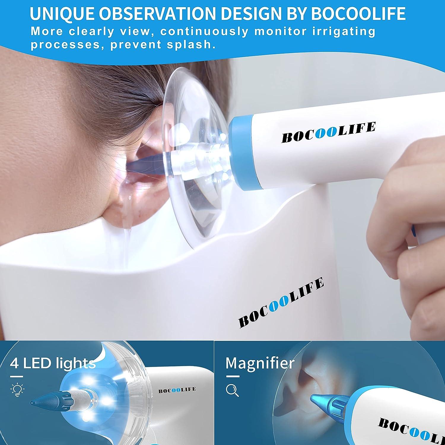 BOCOOLIFE Electric Ear Irrigation Kit - Ear Wax Removal System with 4 ...