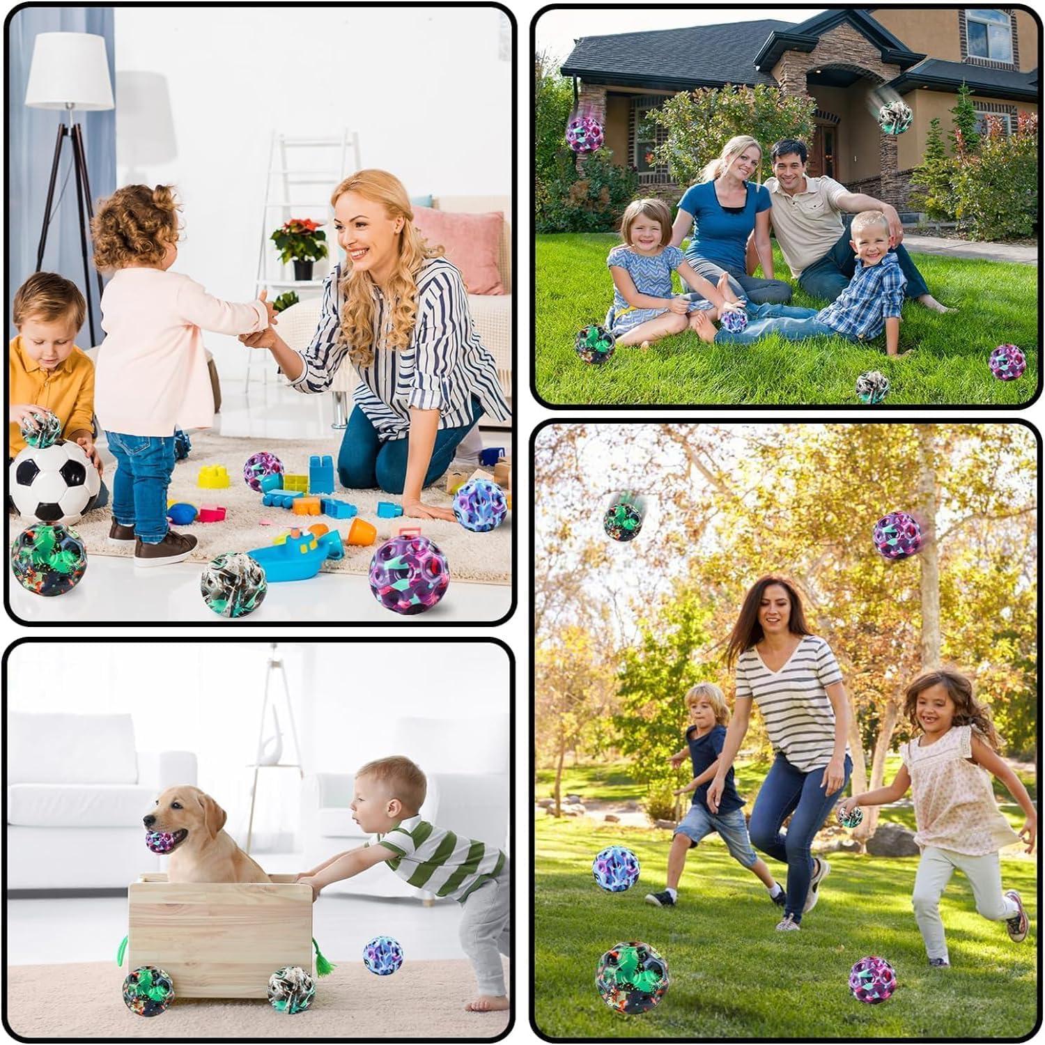 Buy 4-Piece Astro Jump Balls - High Bounce Moon Balls & Bouncy Toys for ...