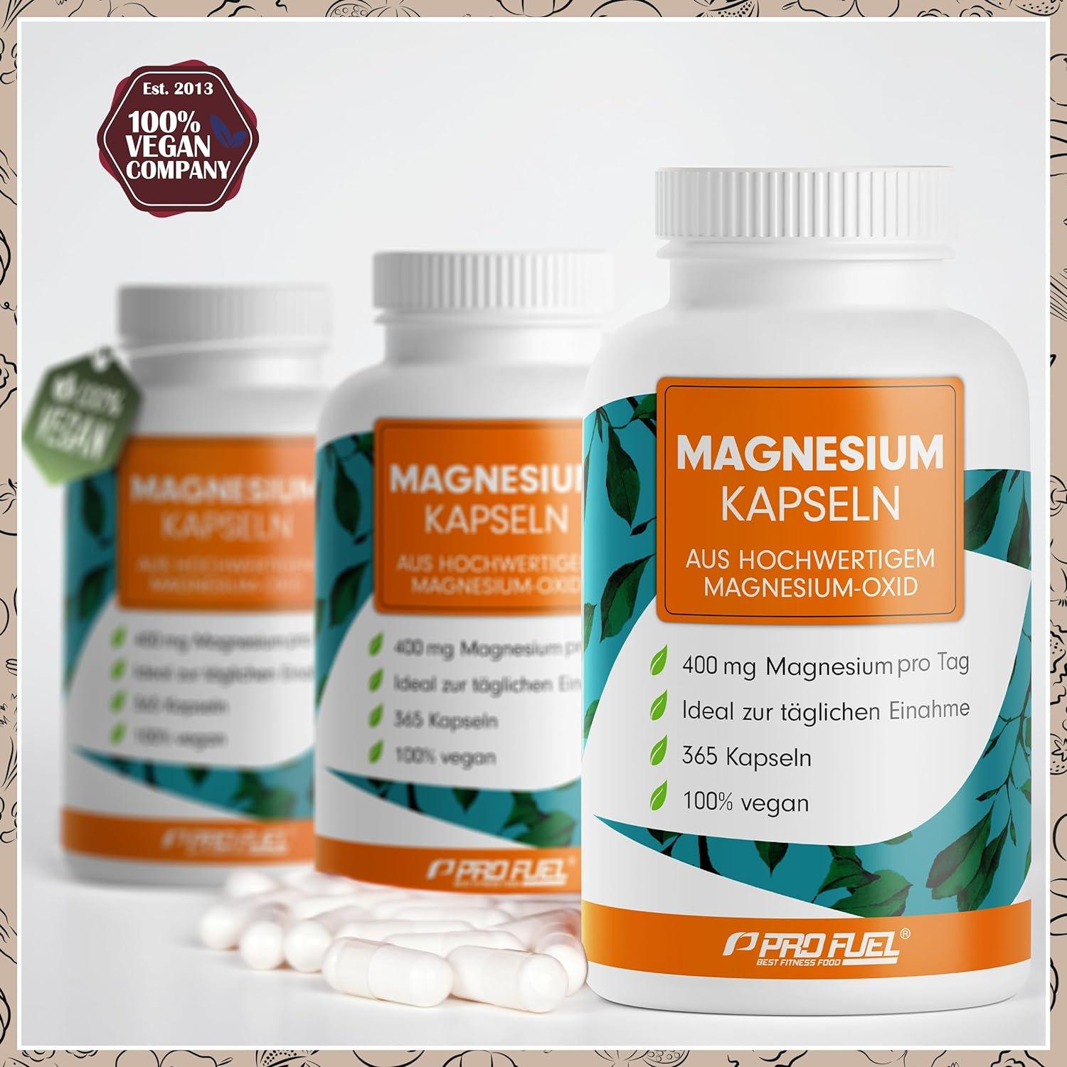 Magnesium Capsules 1095x - 668mg Magnesium Oxide 400mg per Capsule ...