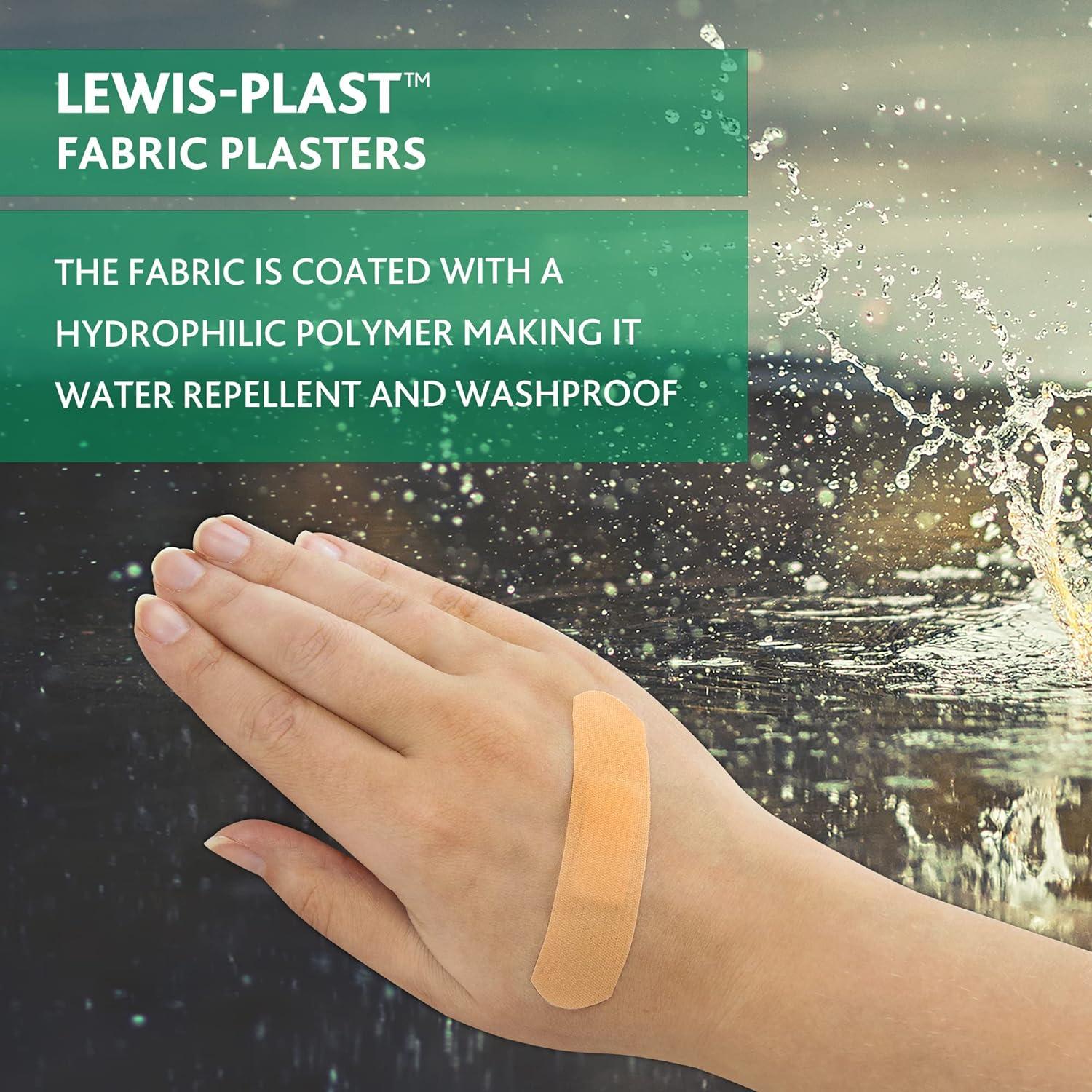 Lewis-Plast Premium Assorted Fabric Plasters - Box of 100 - Fast ...