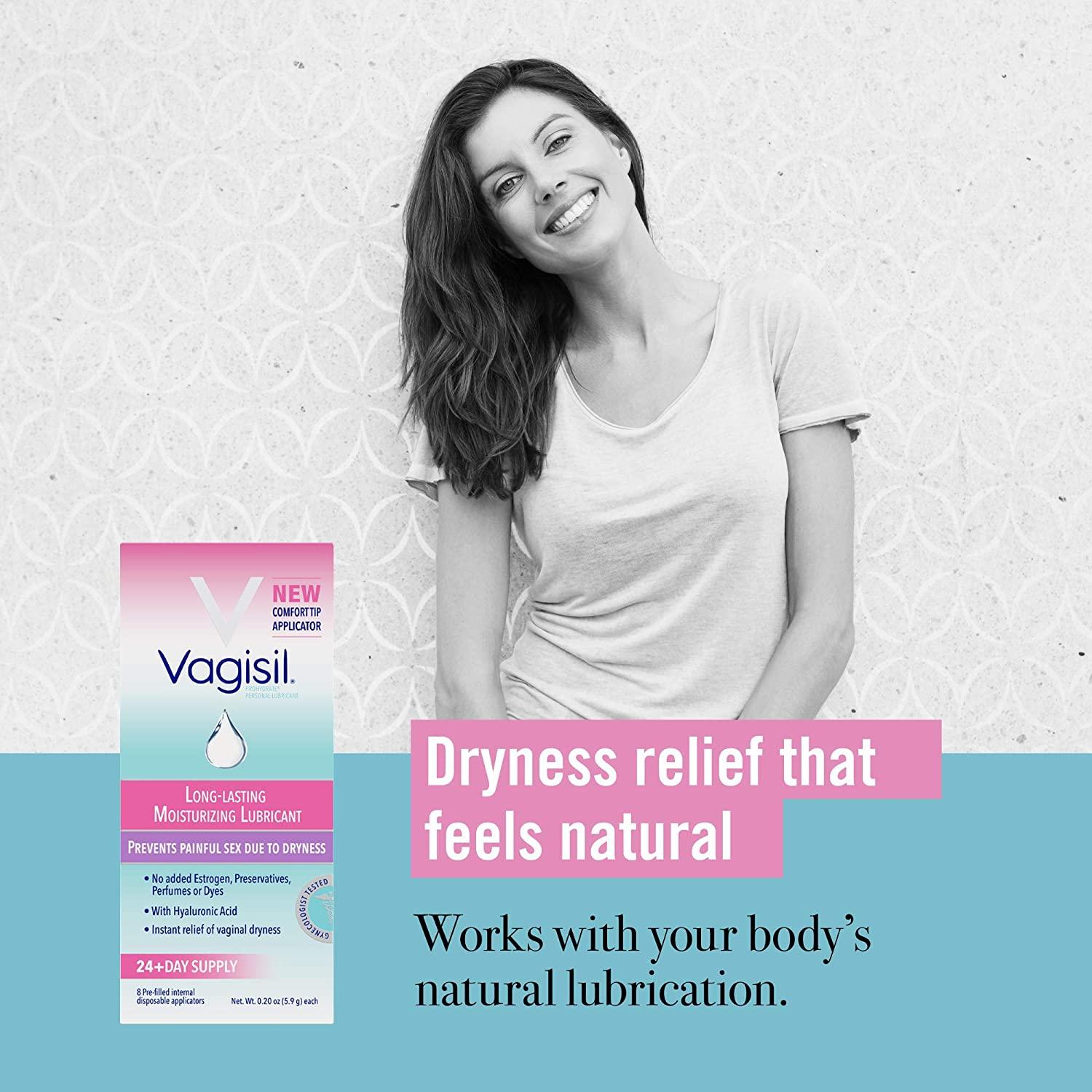 Vagisil Prohydrate Internal Vaginal Moisturizer Gel & Lubricant - 24 ...