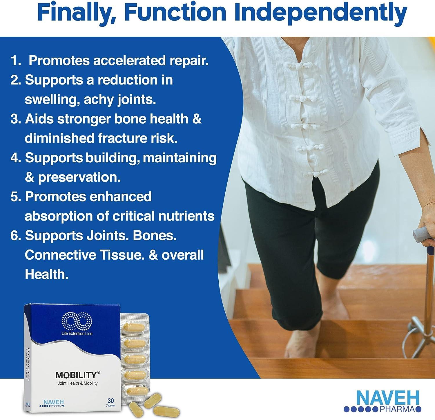 NAVEH PHARMA Mobility - Max Potency 10-in-1 Joint Supplement for Men ...