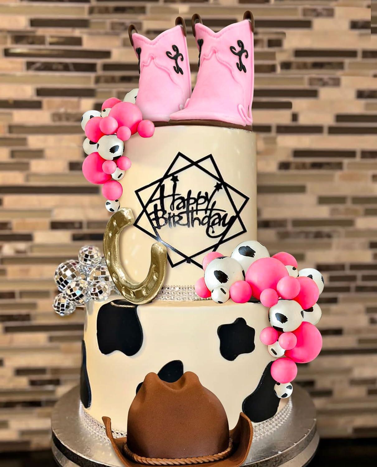 JeVenis 14 PCs Cowgirl Cake Topper Western Cake Decorations Cowgirl ...