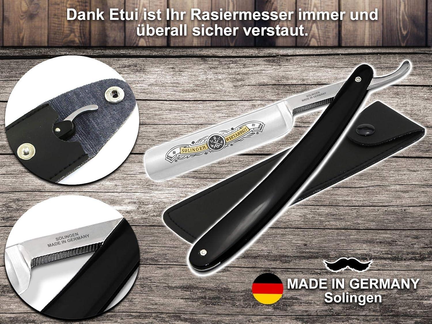 Professional Solingen Razor - German-Made with Etching & Storage Case ...