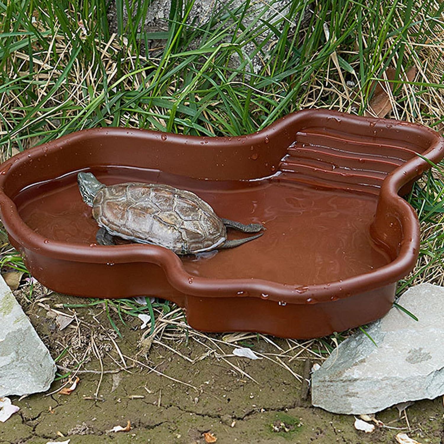 tongfeng Large Snake Water Bowl - Reptile Bathing Pool With Ramp And ...