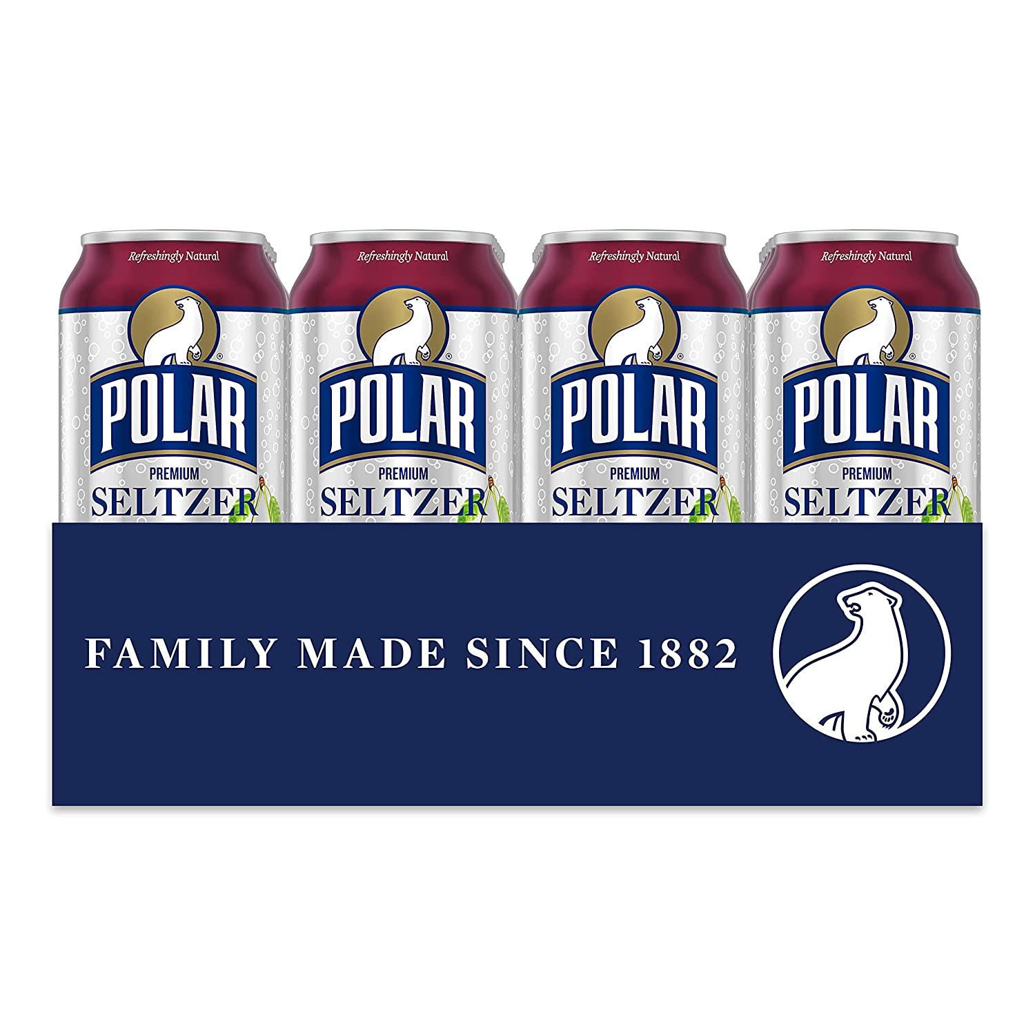 Polar Seltzer Water Black Cherry 12 fl oz Cans - 24 Pack - Refreshing ...