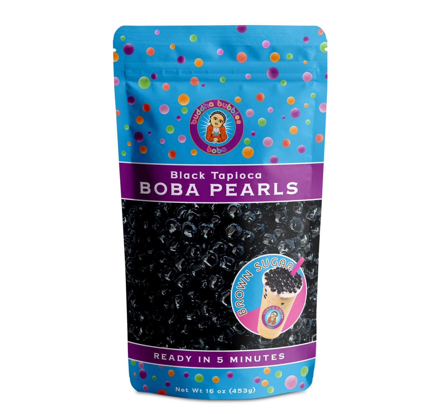 Black Tapioca Pearls - Buddha Bubbles Boba - 1lb (16oz / 453g) | Buy ...