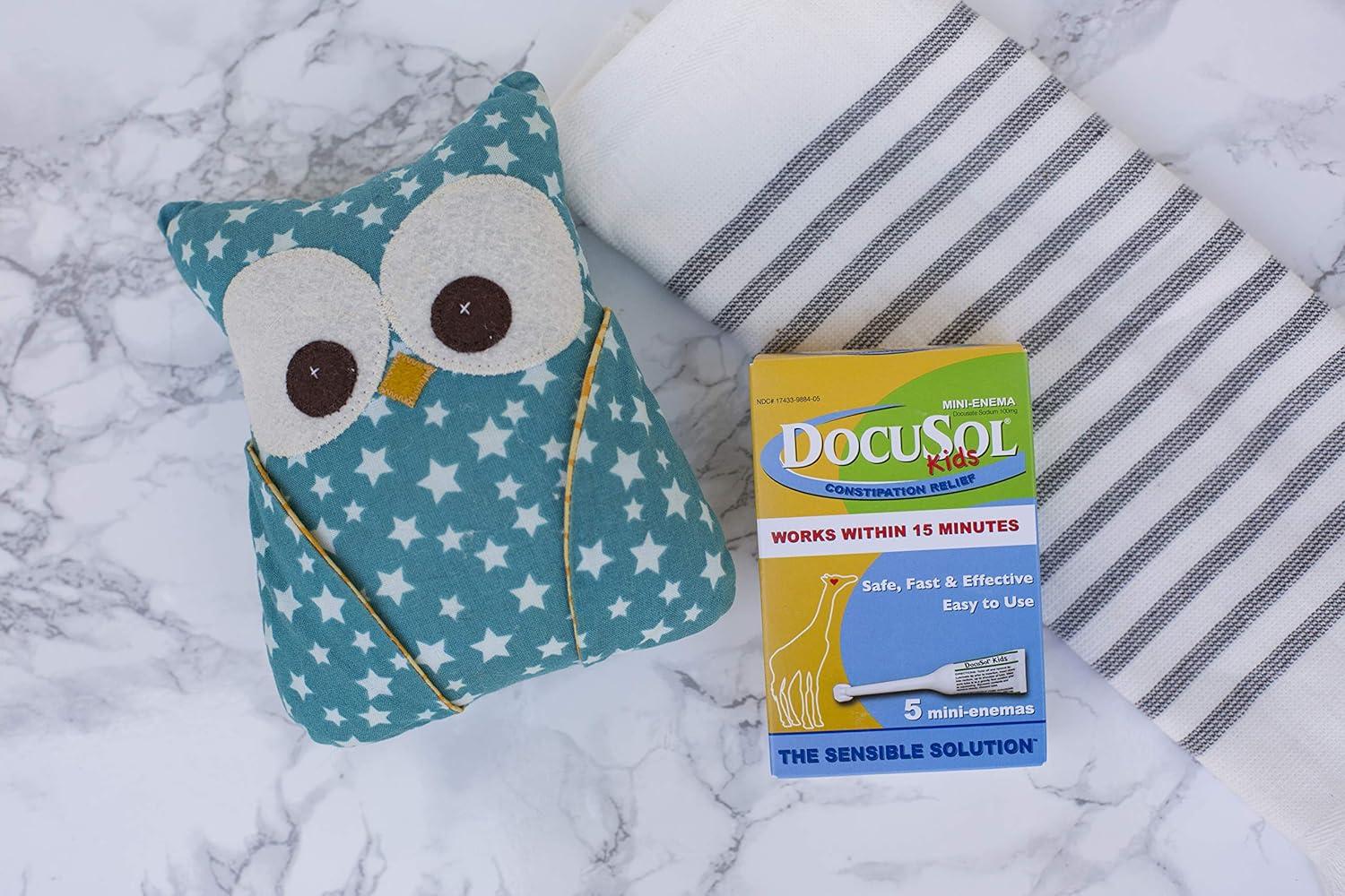 Docusol Kid's Mini Enema 100mg for Constipation Relief - 5 Count Pack ...