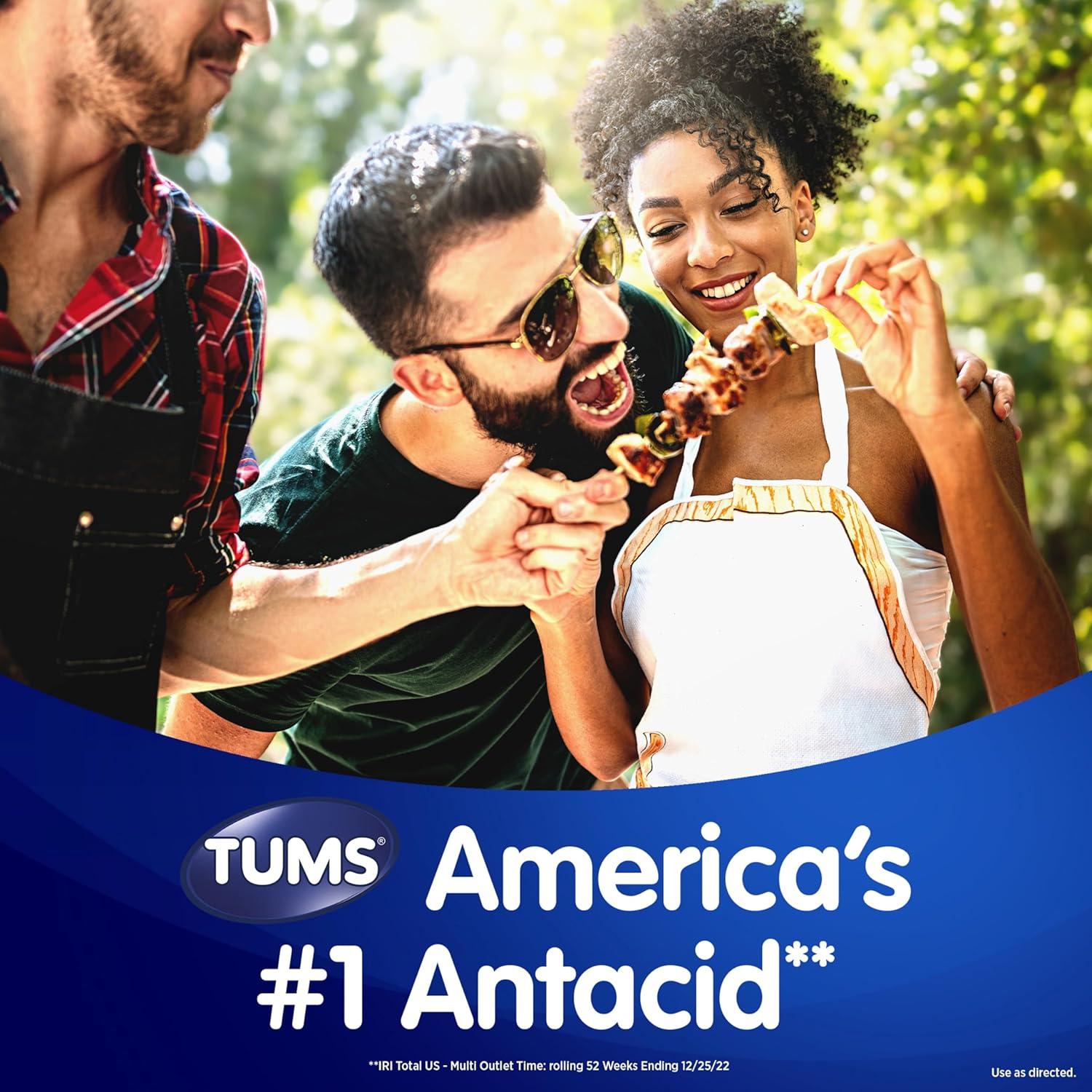 TUMS Gummy Bites Dietary Supplement for Occasional Heartburn Relief ...
