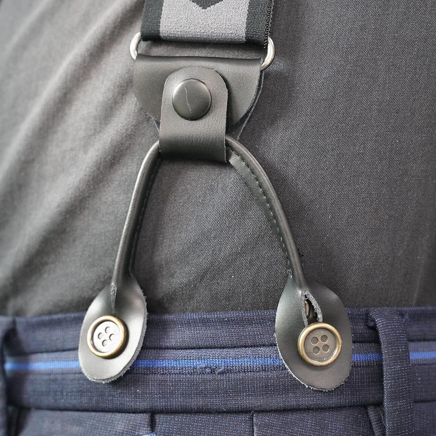 KUNN Mask Button Movable No Sew Button End Suspenders Clips for Pants ...