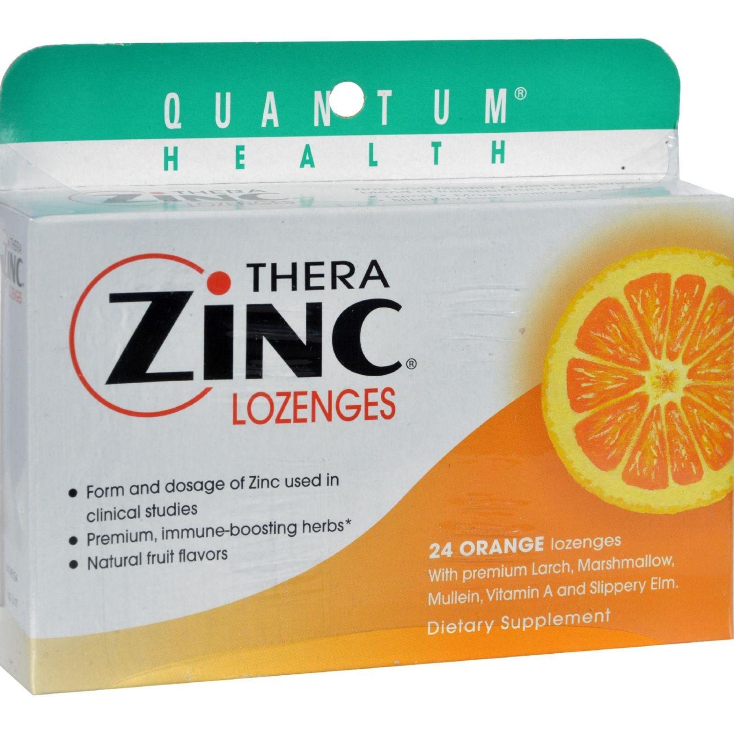 Quantum Thera-Zinc Cold Season Plus Lozenges Orange - 24 Count | Buy ...
