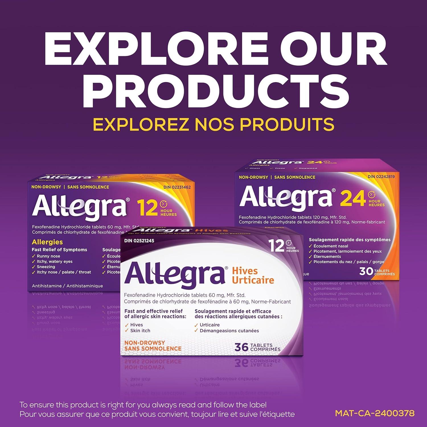 Allegra 12 Hour Allergy Medication Non Drowsy Fast Multi-Symptom ...