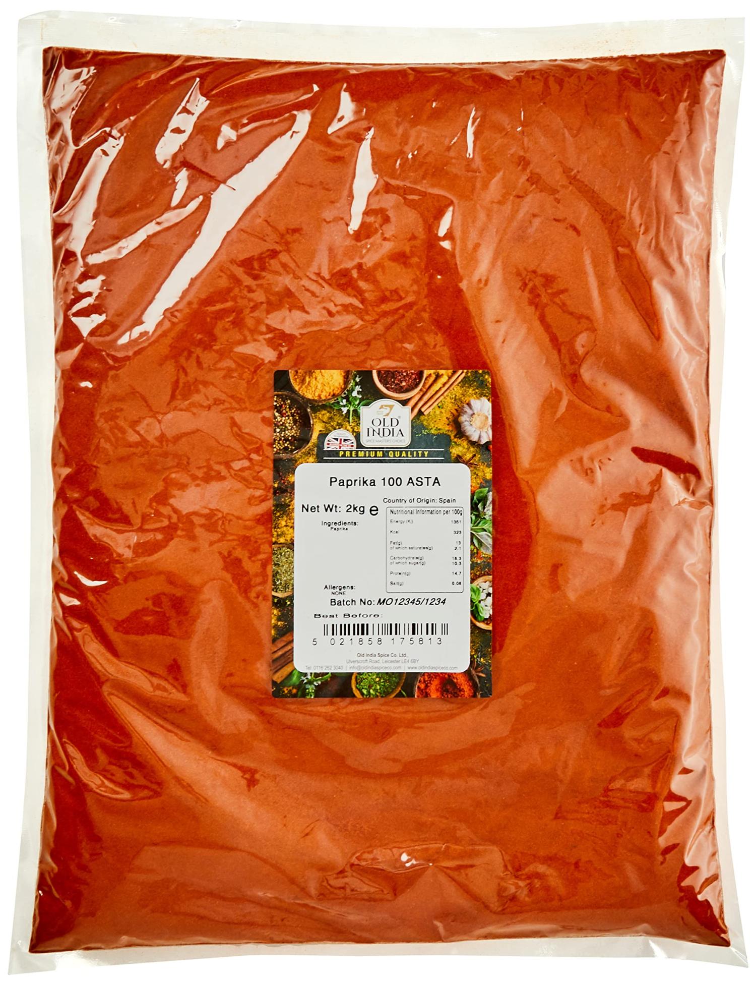 Old India Paprika 100 ASTA - 2kg (Pack of 1) | Premium Quality Spice ...