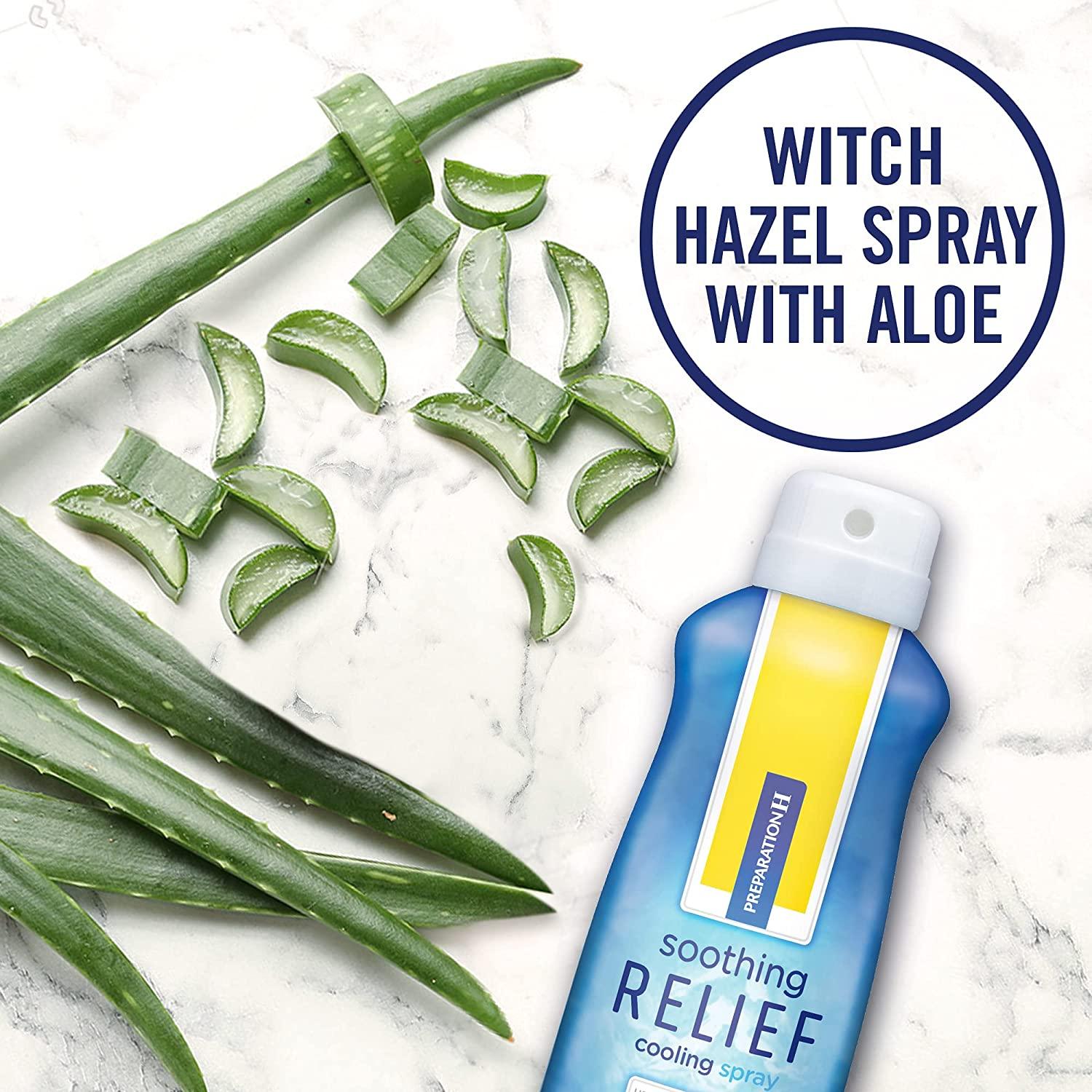 Preparation H Soothing Relief Cooling Spray with Witch Hazel - 2x2.7 Oz ...