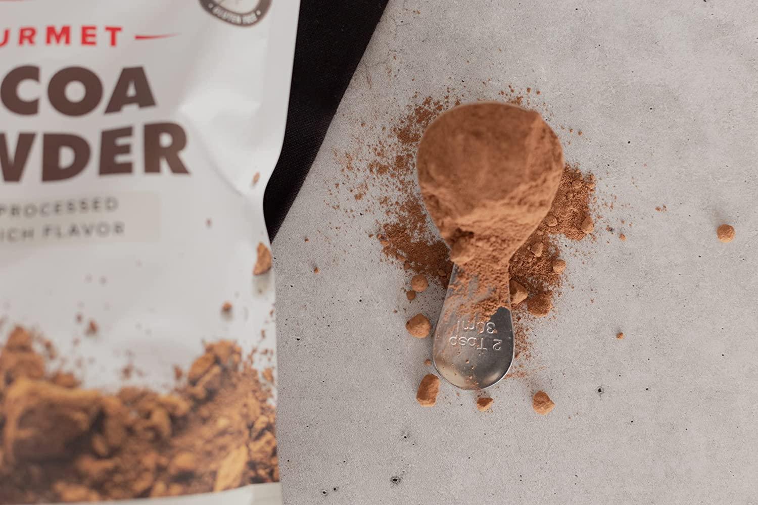 Premium Gourmet Dutch Processed Cocoa Powder - Extra Rich Flavor (1 lb ...