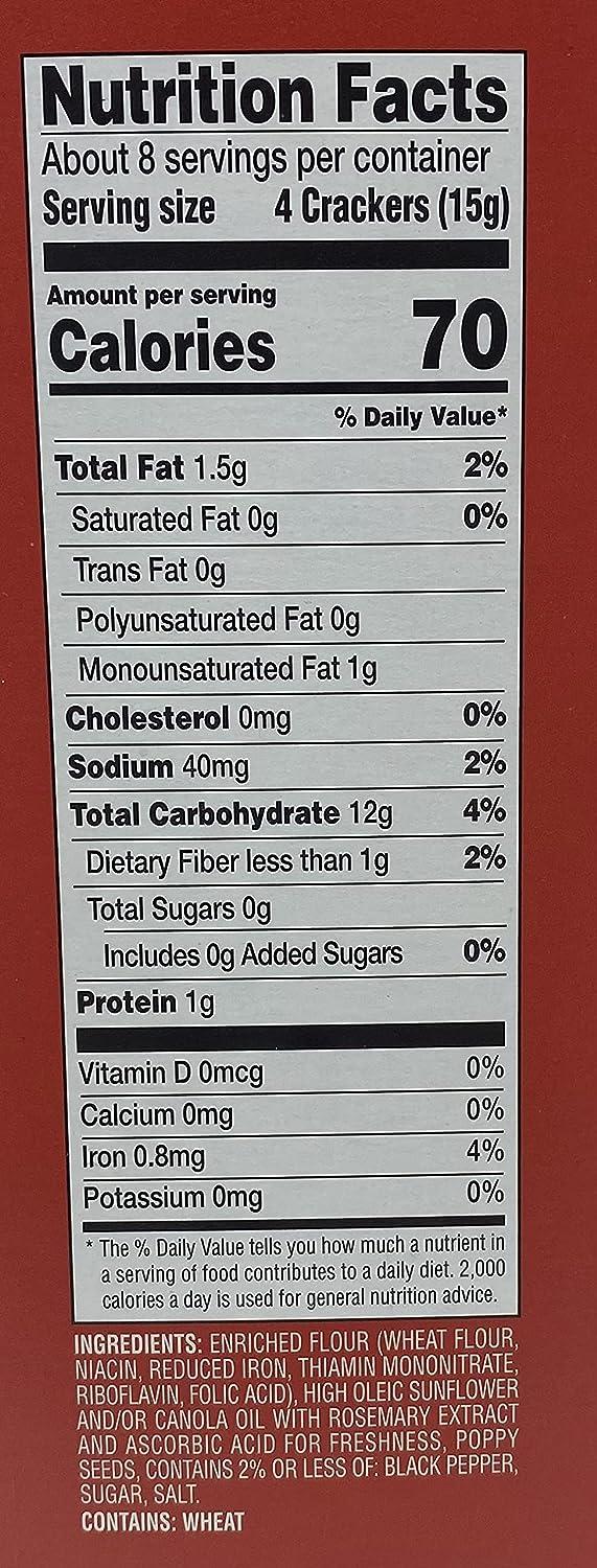 Monet Cracker Pepper & Poppy - Zero Trans Fat Thins Snack Crackers with ...