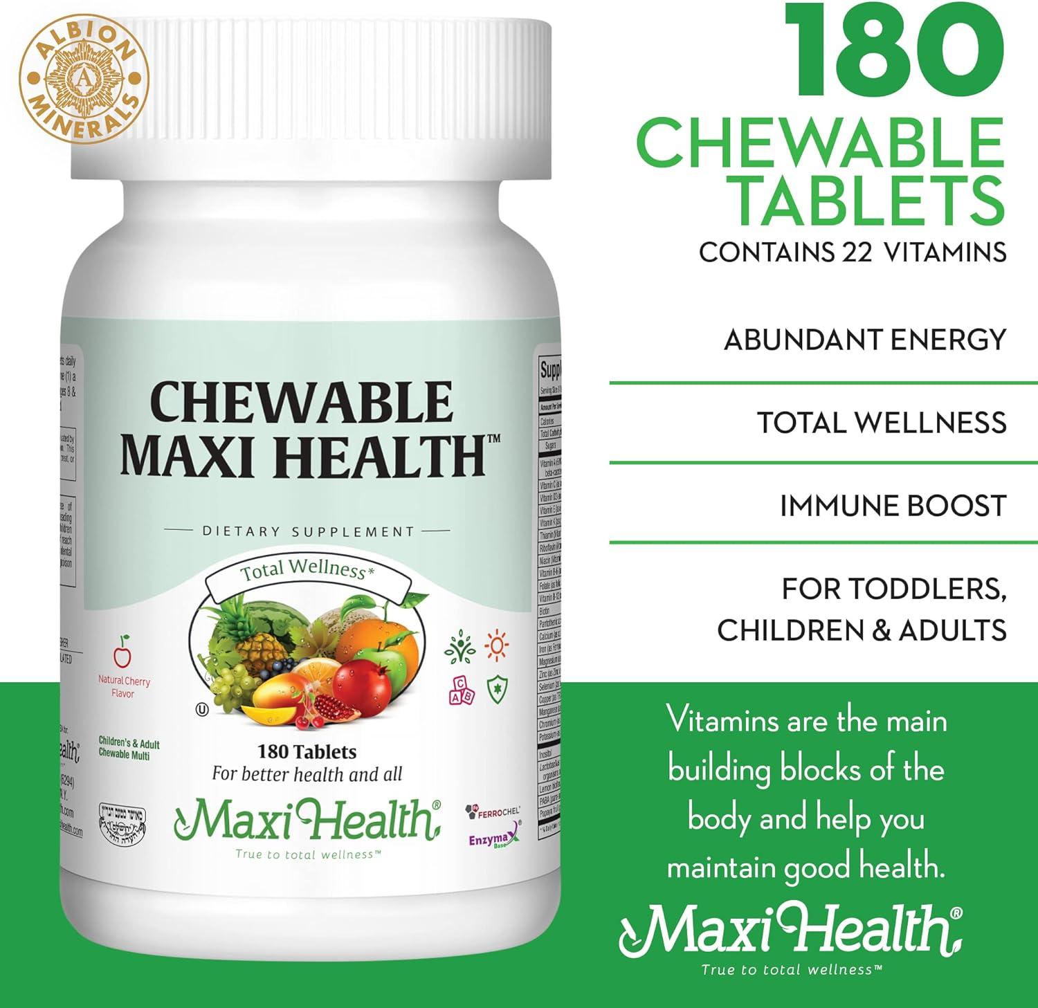 Maxi Health Chewable Multivitamin for Men and Women - Daily Multi ...