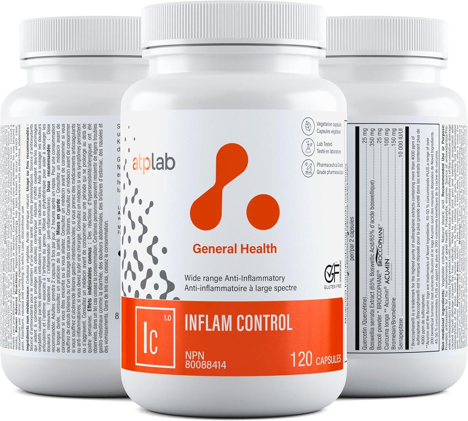 ATP LAB Inflam Control 120 Capsules - Joint & Muscle Support with ...