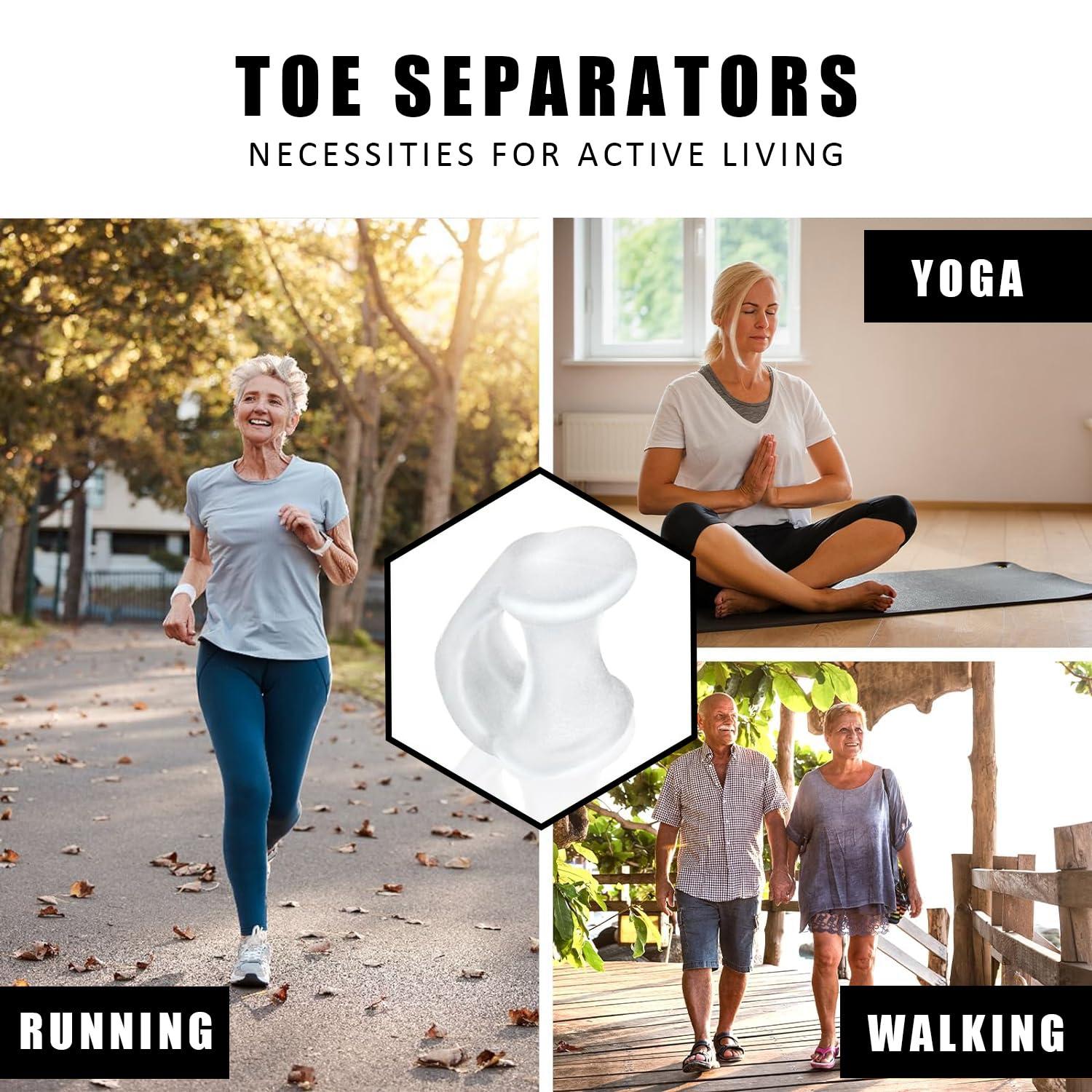 10 Pieces Silicone Toe Spreaders - Pinky Toe Separators for Overlapping ...