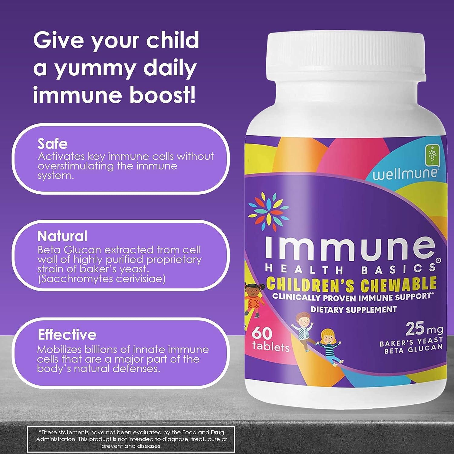 Children's Wellmune Chewable Tablets: Clinically Proven Immunity ...