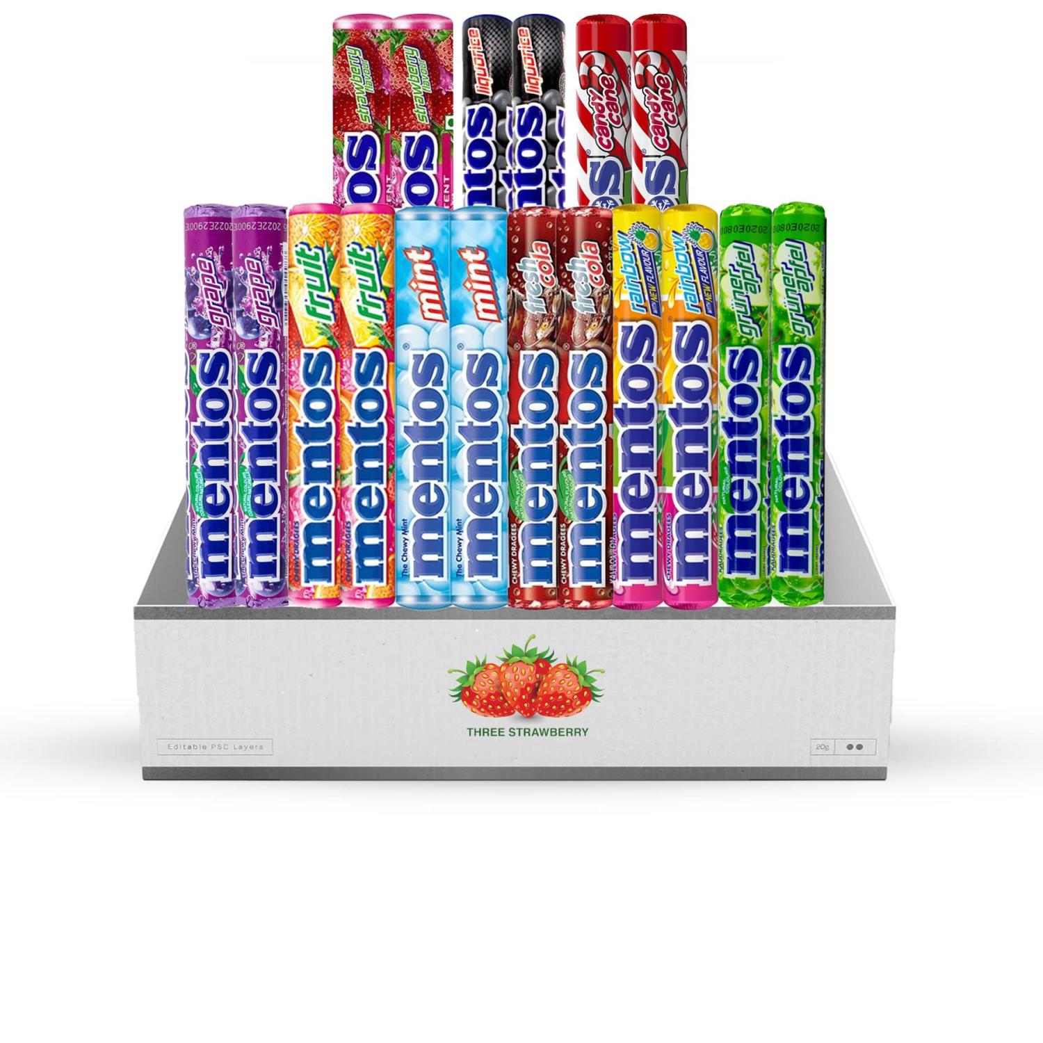 Mentos Mint Selection Box - Mentos World Flavours Includes Mint Cola ...