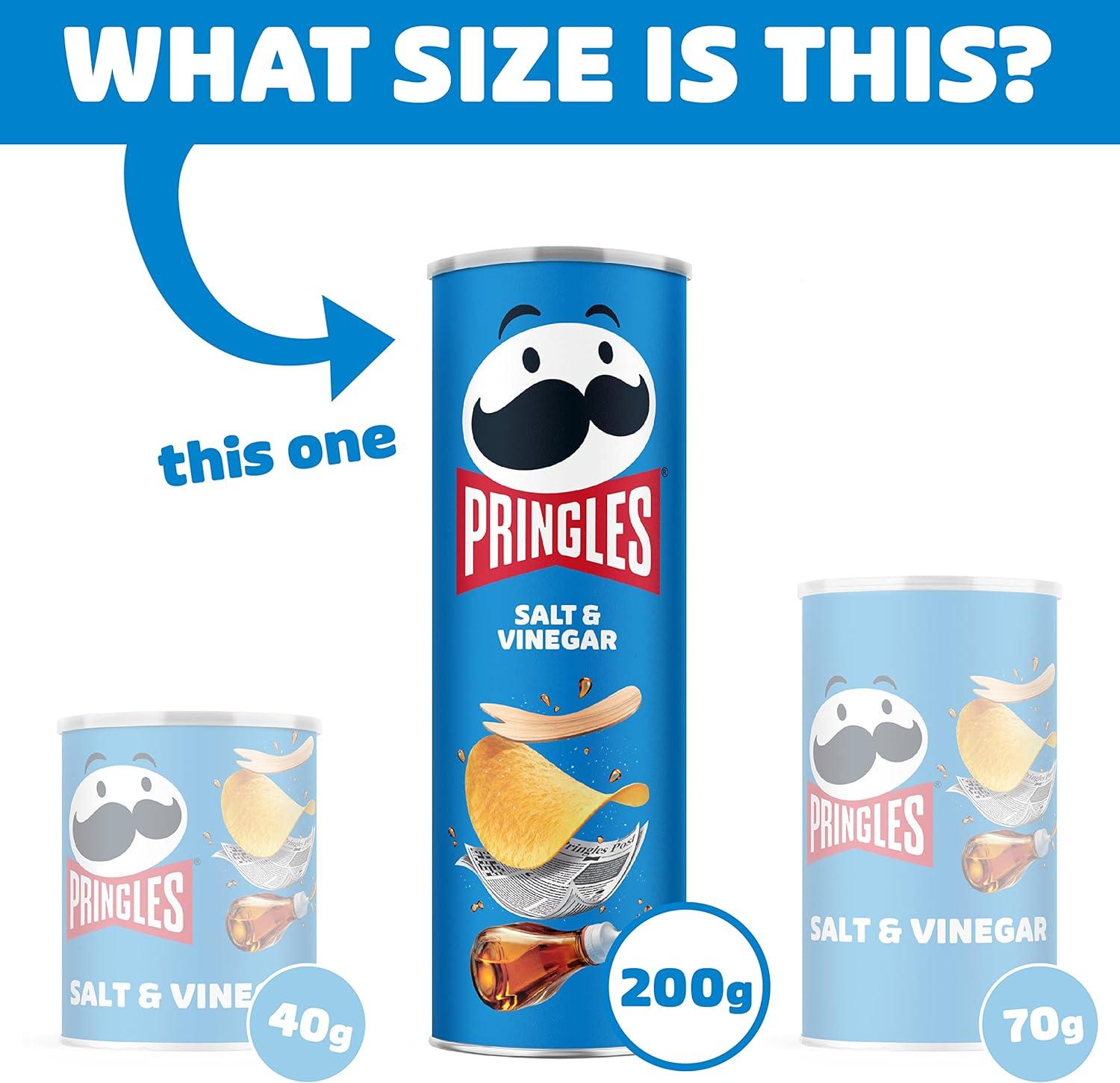 Pringles Salt and Vinegar Crisps 200g - Delicious Snack for Anytime ...