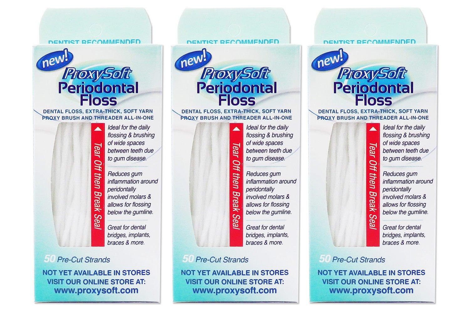 Pack of 3 Thornton Proxysoft Periodontal Floss 150 Pieces for Optimal ...