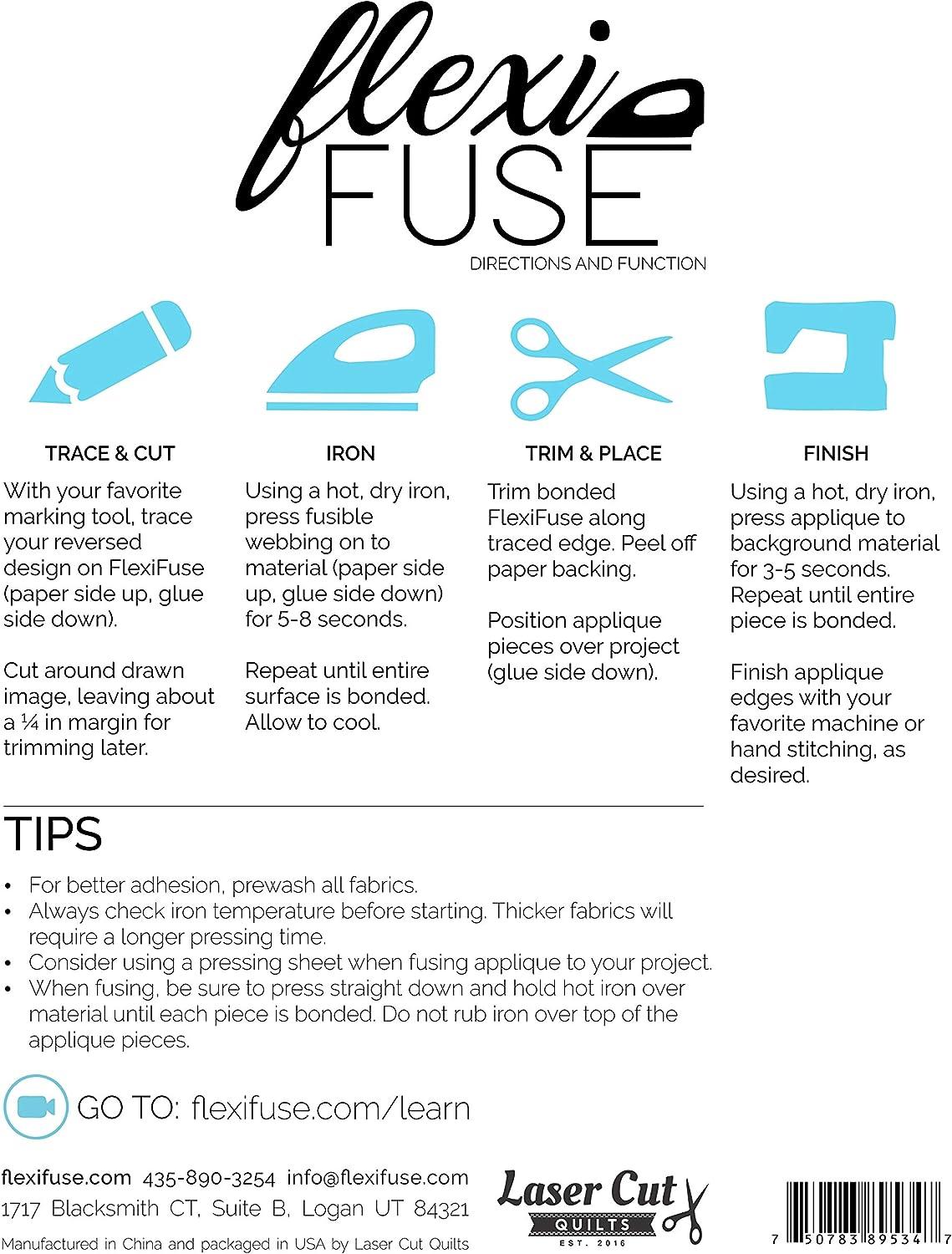 FlexiFuse Lightweight Fusible Web for Applique - 10 Sheets (8 x 10.5) | Buy Now with Express ...