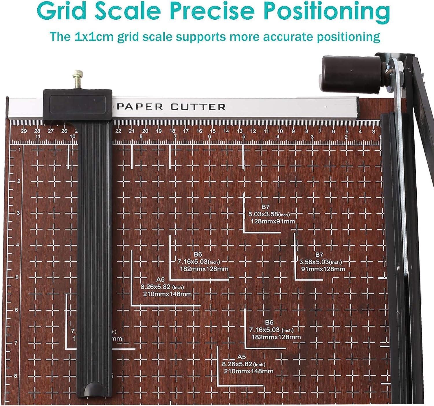 CROFULL 15 Cut Length Professional Guillotine Paper Cutter 12 Sheet ...