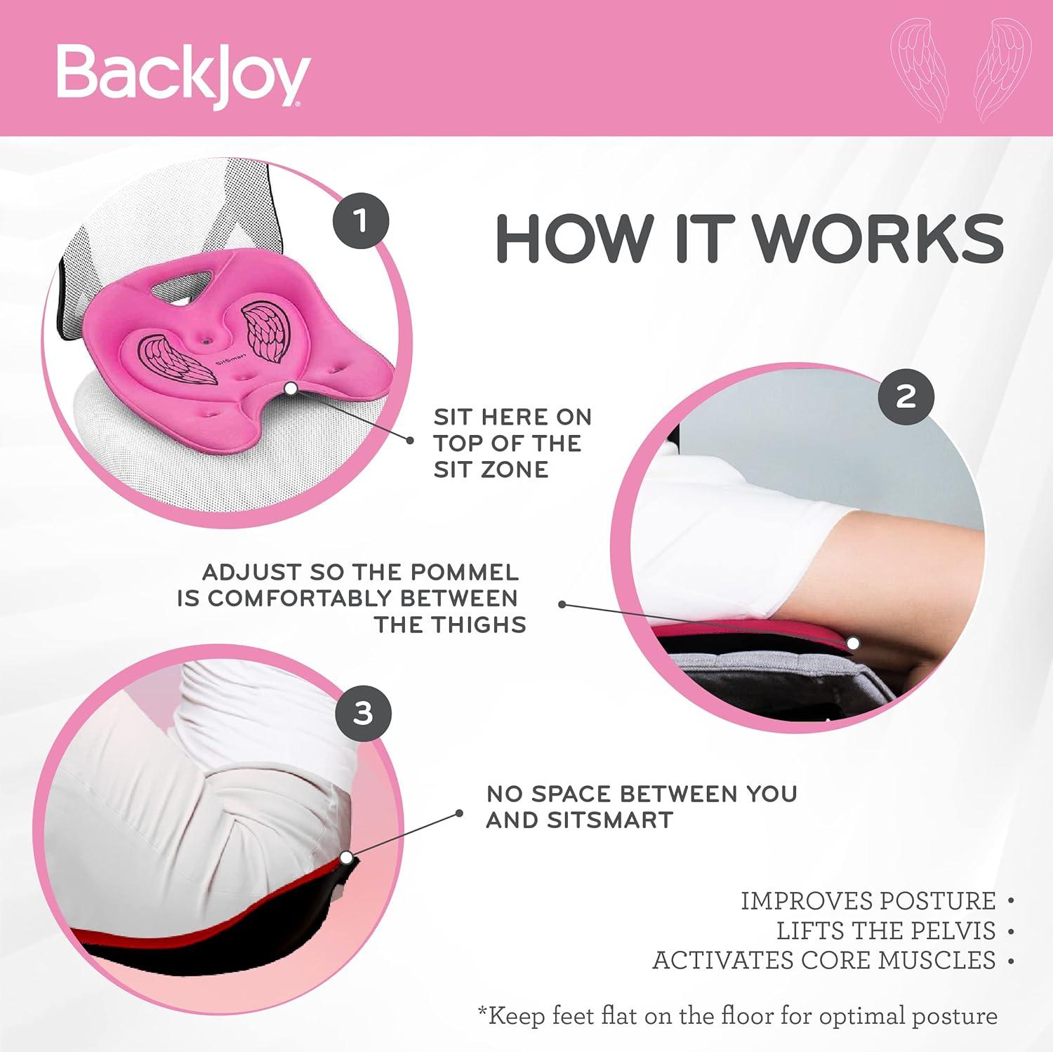 BackJoy Posture Seat - Ergonomic Hip & Pelvic Support for Home, Office, Car - SitSmart Angel ...