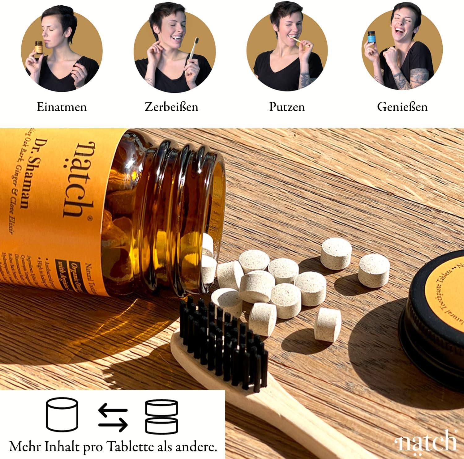 Buy NATCH Toothpaste Tablets 4-Pack Vegan Fluoride-Free Natural Foams ...