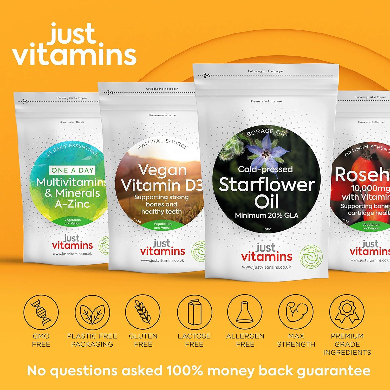 Starflower Oil Capsules 1000mg x90 Soft Gels with Vitamin E - High ...