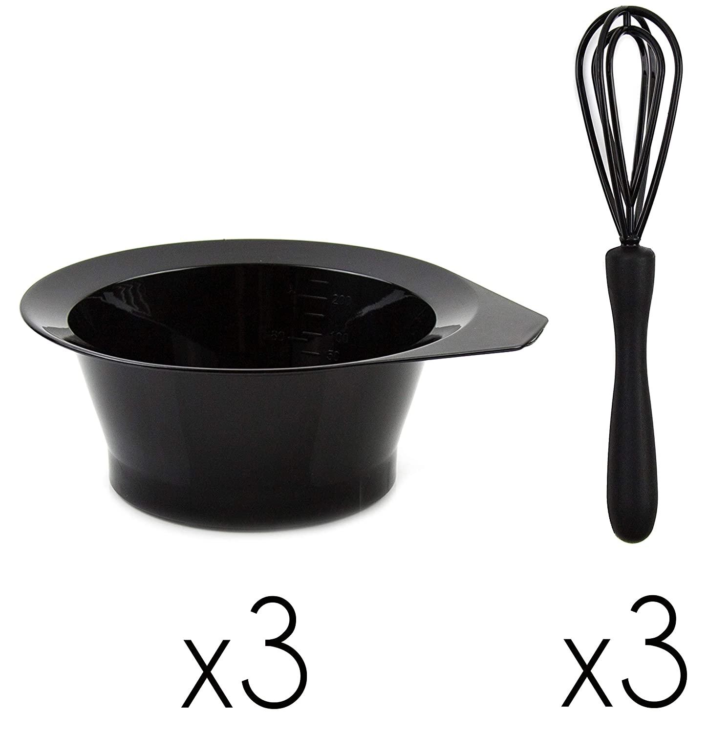6 Piece Hair Dye Bowl and Whisk Set for Salon Professionals | Color ...