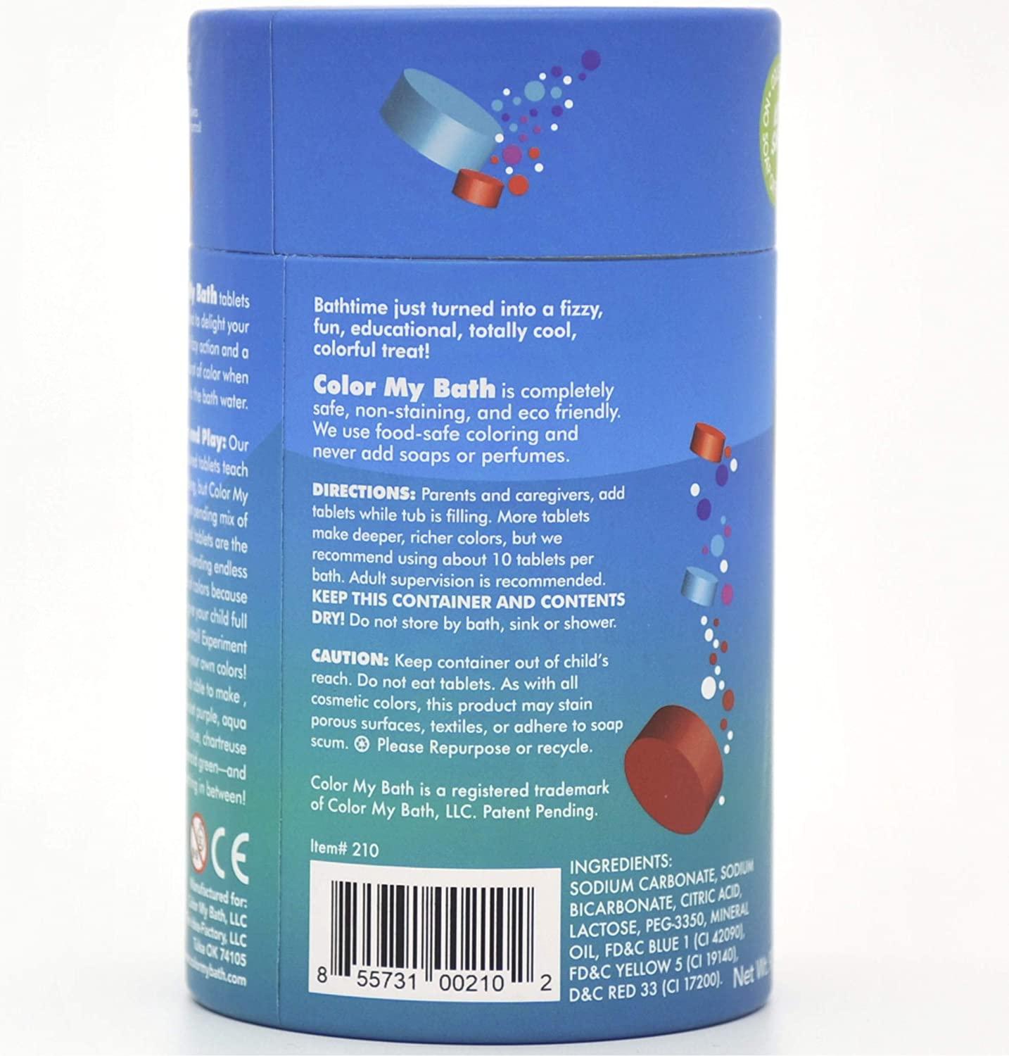 Color My Bath - 300 Eco-Friendly Fizzy Color Changing Tablets | Kids ...