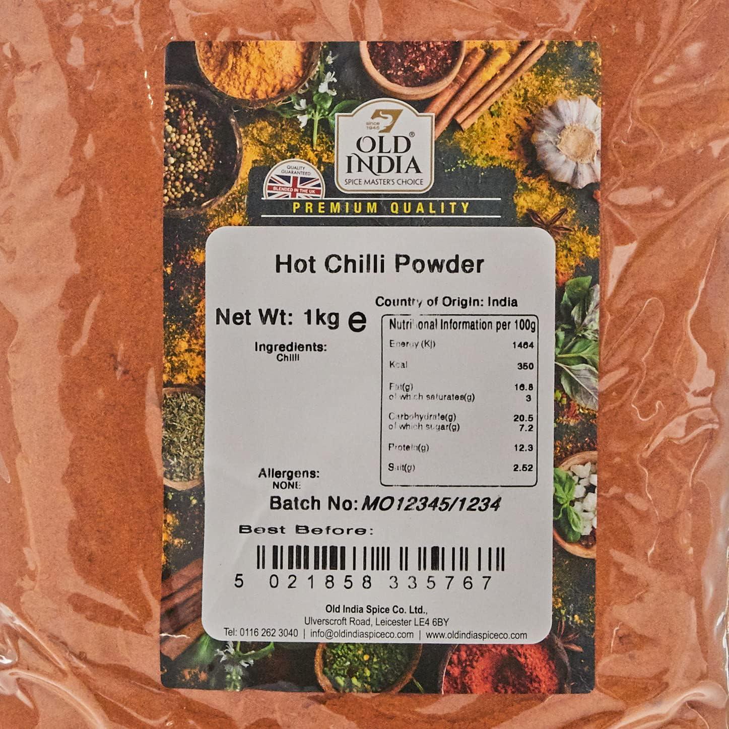 Old India Hot Chilli Powder 1 Kg - Premium Quality Spice Blend (Pack of ...