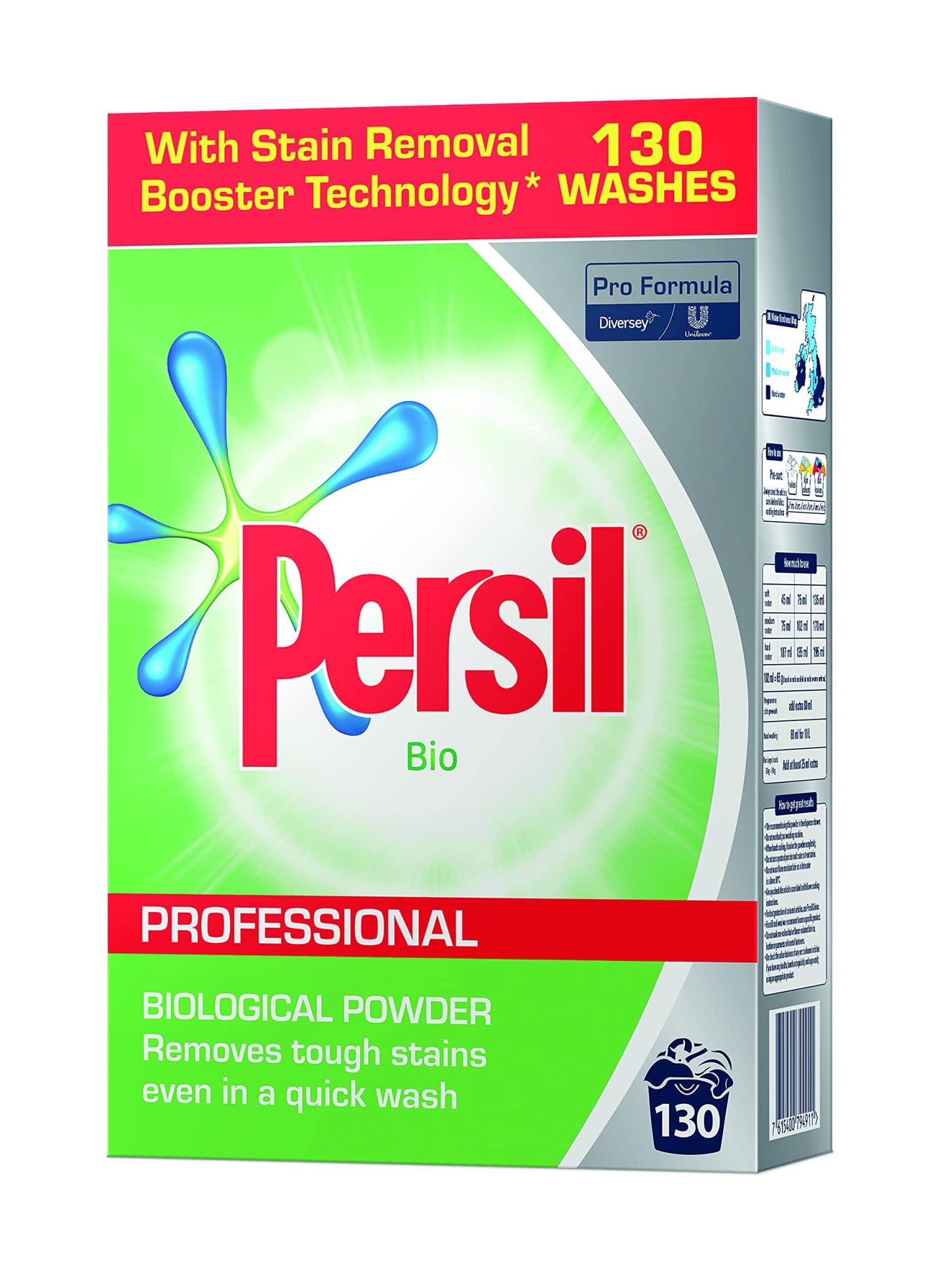 Persil Professional Bio Laundry Detergent Powder 130W - Superior ...