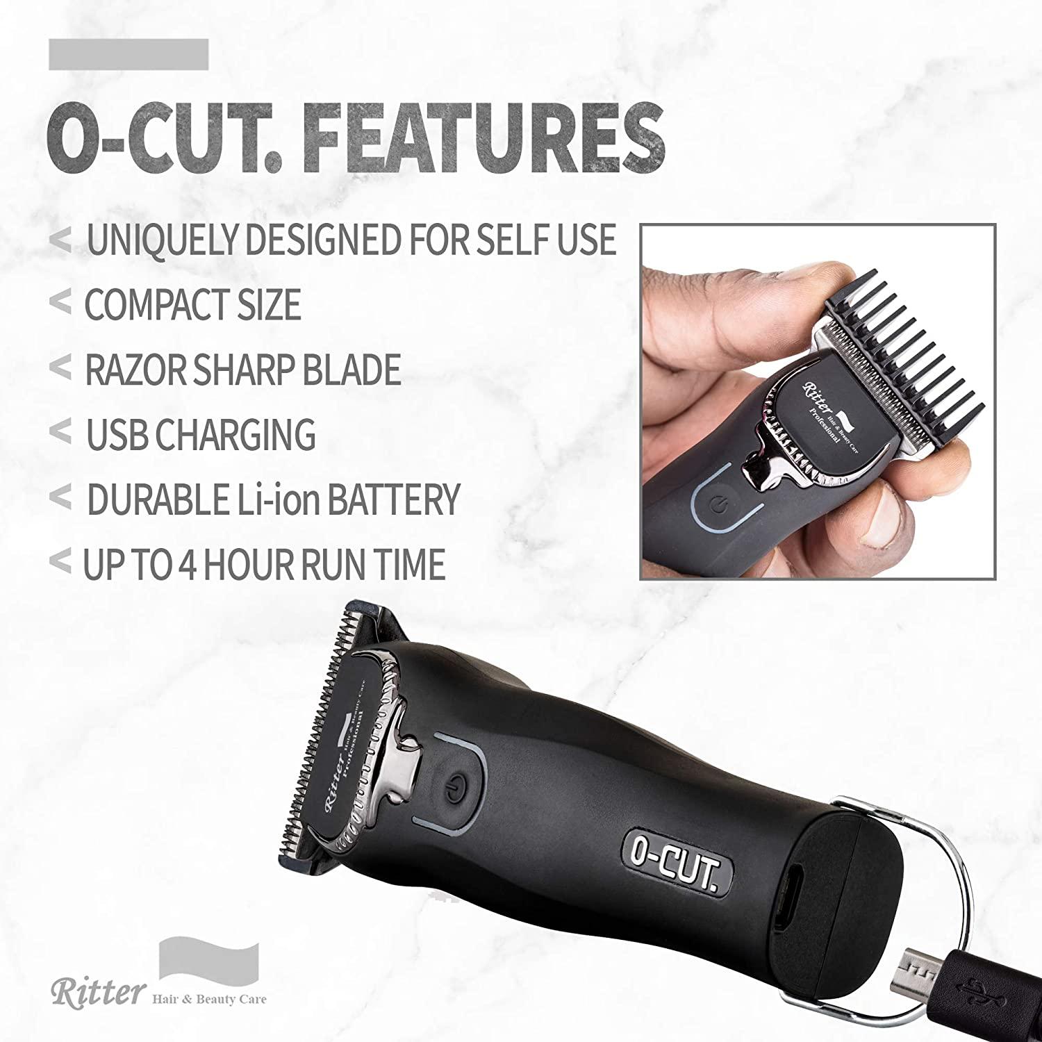 Ritter Mini Trimmer | Balding Clippers | 0mm Blade | Powerful 7W Motor ...