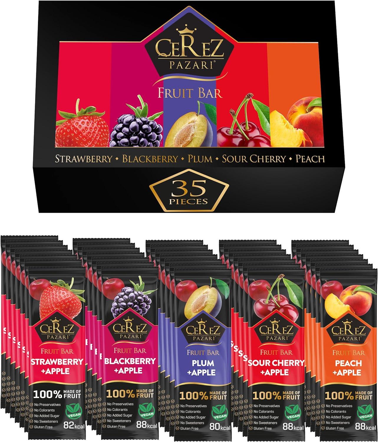 Cerez Pazari Dried Fruit Roll Ups 25g x 35 pack Snacks Variety Pack for ...