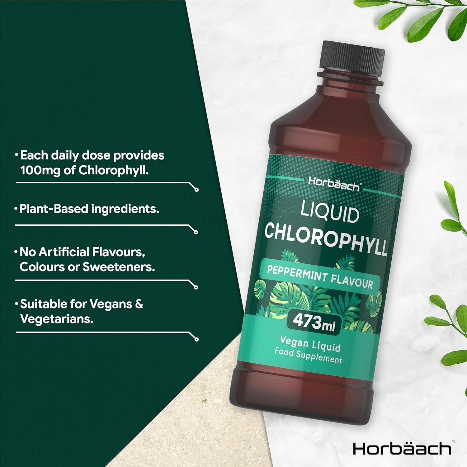 Liquid Chlorophyll Drops for Water 100mg | 473ml | Vegan Supplement ...