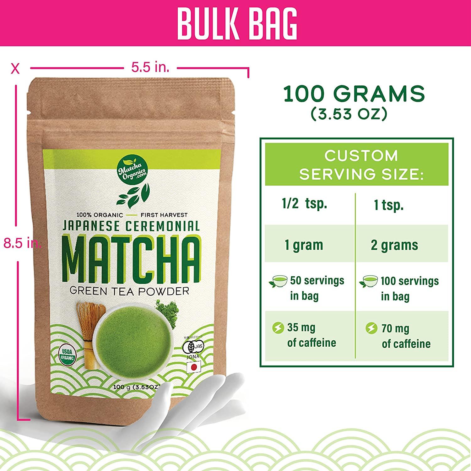 Japanese Ceremonial Matcha Green Tea Powder - USDA & JAS Organic - 1st ...