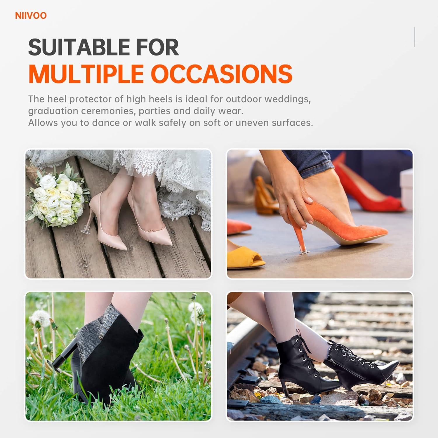 High Heel Protectors - Heel Stoppers for Wedding - 3 Pairs 5 Size ...